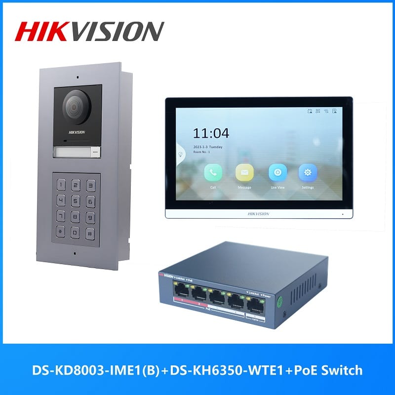 HIKVISION Multi-language 802.3af POE Video intercom KIT,include DS ...
